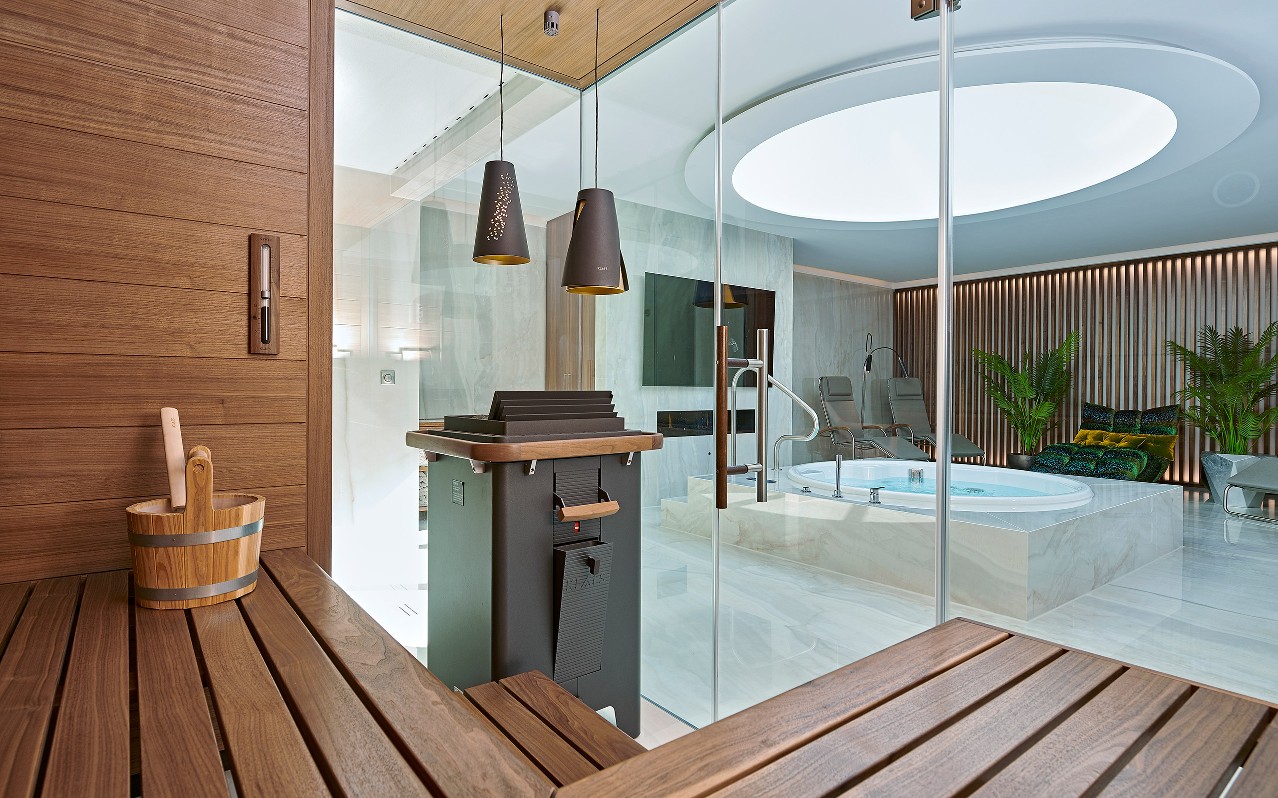 Privatreferenz: Sauna AURA in attraktiver Wellness-Landschaft - KLAFS